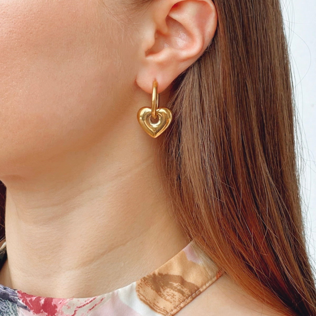 Arracadas Corazón (Desmontable) – Mint Caffeine Jewelry