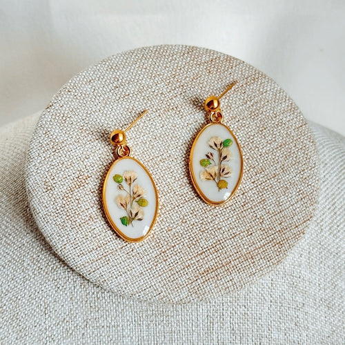 Aretes Flores Secas | Mint Caffeine Jewelry